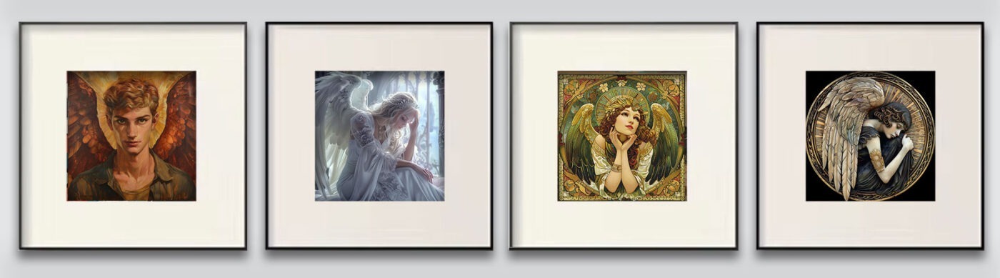 Black Lacy Angel - Angels and Church Wall Art Prints - 8"x10" Art Print ...