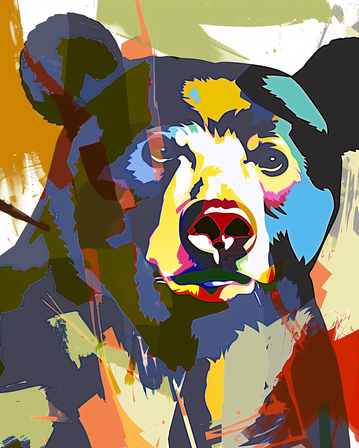 Playful Bear Collage 8"x10" Art Print - Mowbi Wholesale