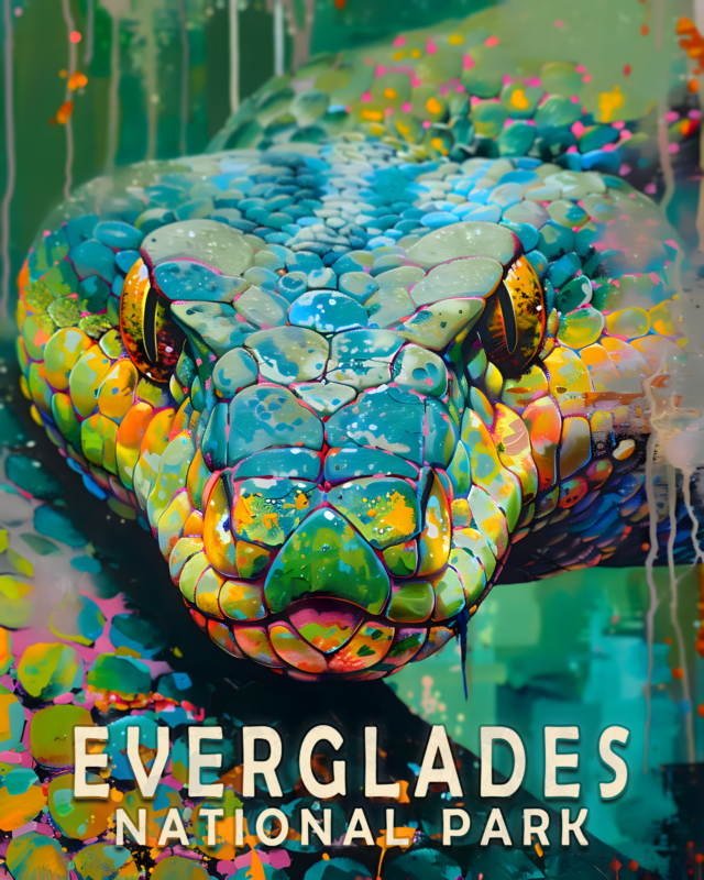 Python - Everglades Souvenir Home Decor Wall Art Prints – 8″x10 ...