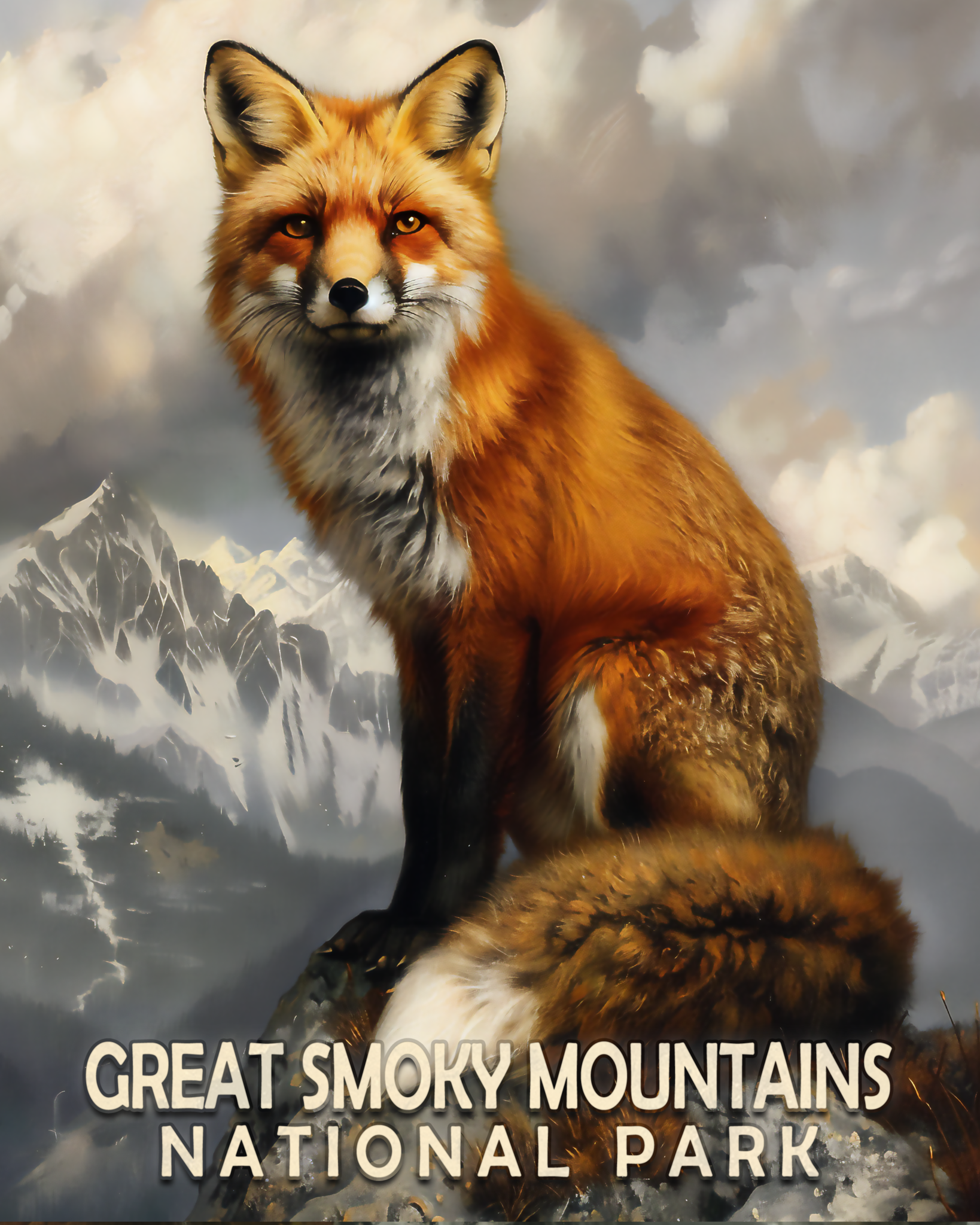 Red Fox - Smoky Mountains Souvenir Home Decor Wall Art Prints – 8″x10 ...