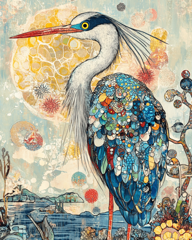 Abstract Blue Heron #1 - Abstract Art - Nature Wildlife Wall Art – 8 ...