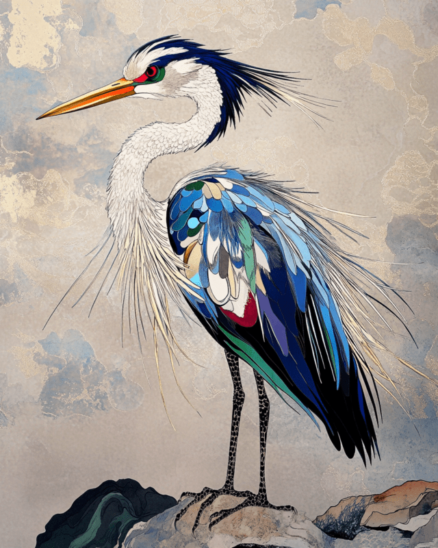 Abstract Blue Heron #5 - Abstract Art - Nature Wildlife Wall Art – 8 ...