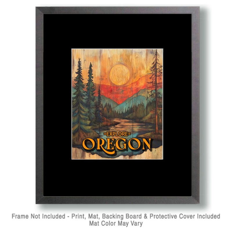 Sunrise - Oregon Souvenir Home Decor Wall Art Prints – 8″x10″ Artwork ...