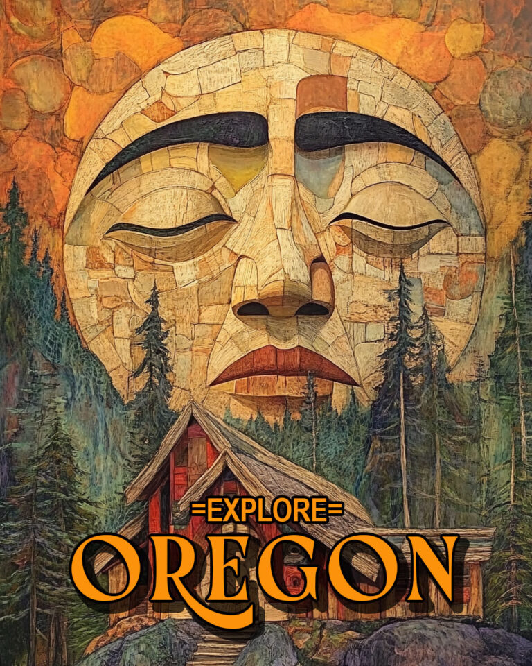 Full Moon - Oregon Souvenir Home Decor Wall Art Prints – 8″x10″ Artwork ...