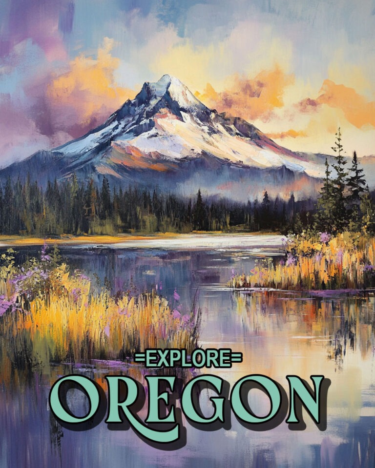 Mountain View - Oregon Souvenir Home Decor Wall Art Prints – 8″x10 ...