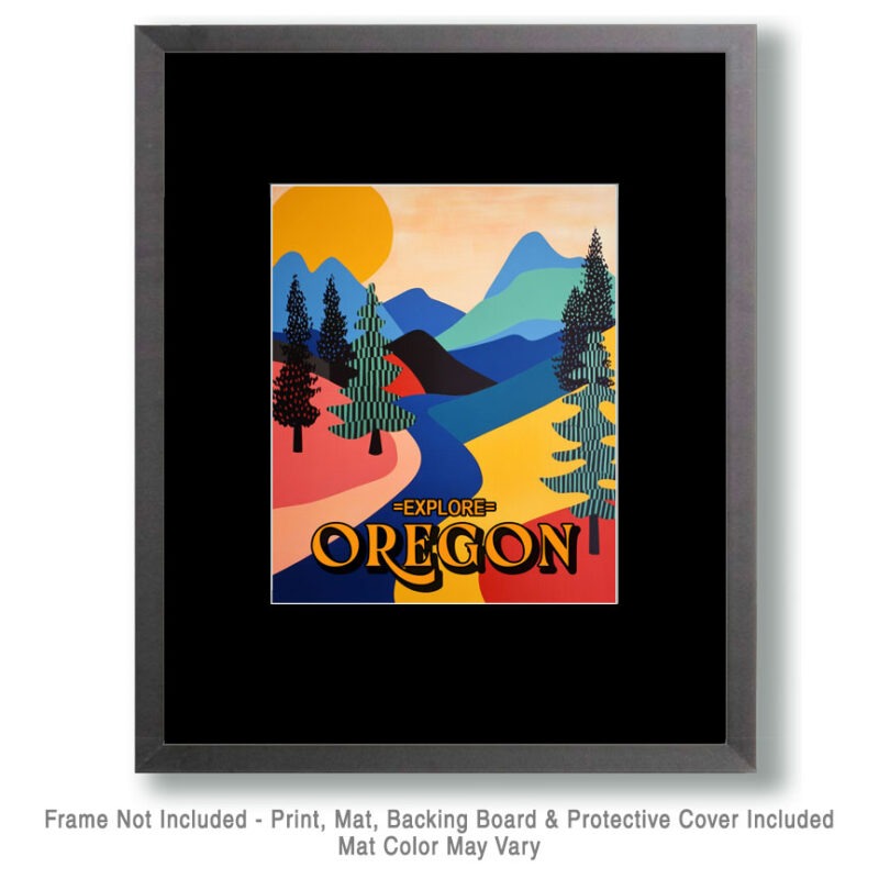 Pop Art Scene - Oregon Souvenir Home Decor Wall Art Prints – 8″x10 ...