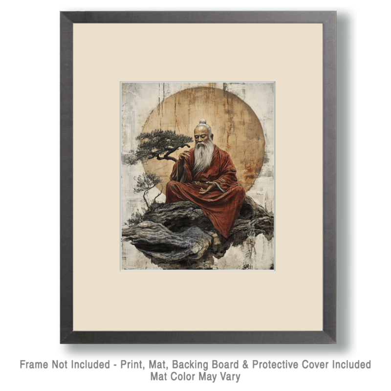 Zen Master Meditating - Zen Art for Meditation Home Decor Wall Art ...