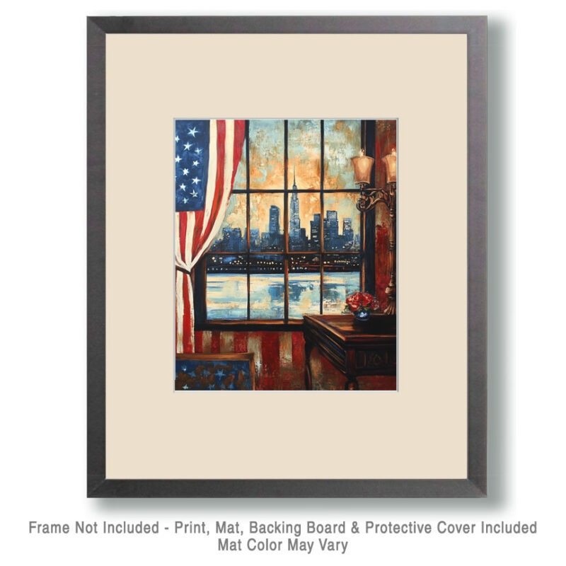 Office - American USA Patriotic Wall Art Prints - 8"x10" Art Print for ...