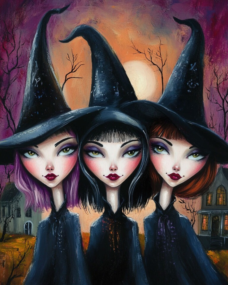 Three Sisters - Witch and Witches Wall Art Prints - 8"x10" Art Print ...