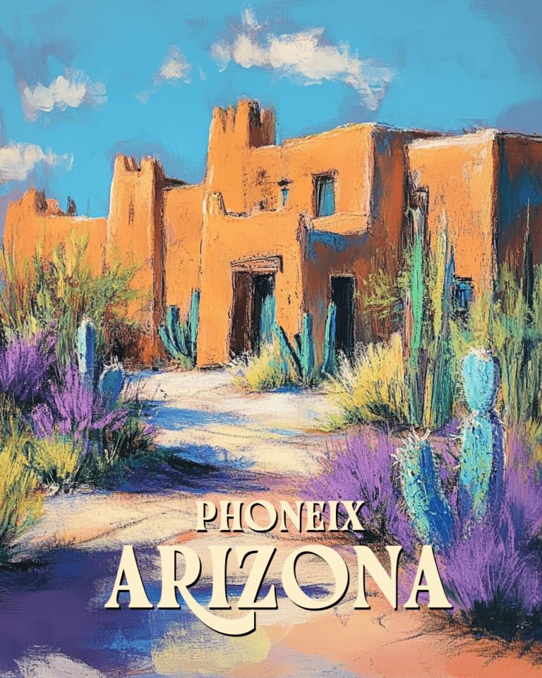 Pastel Adobe Home - Phoenix Arizona Art Prints – 8″x10″ Artwork for 11 ...