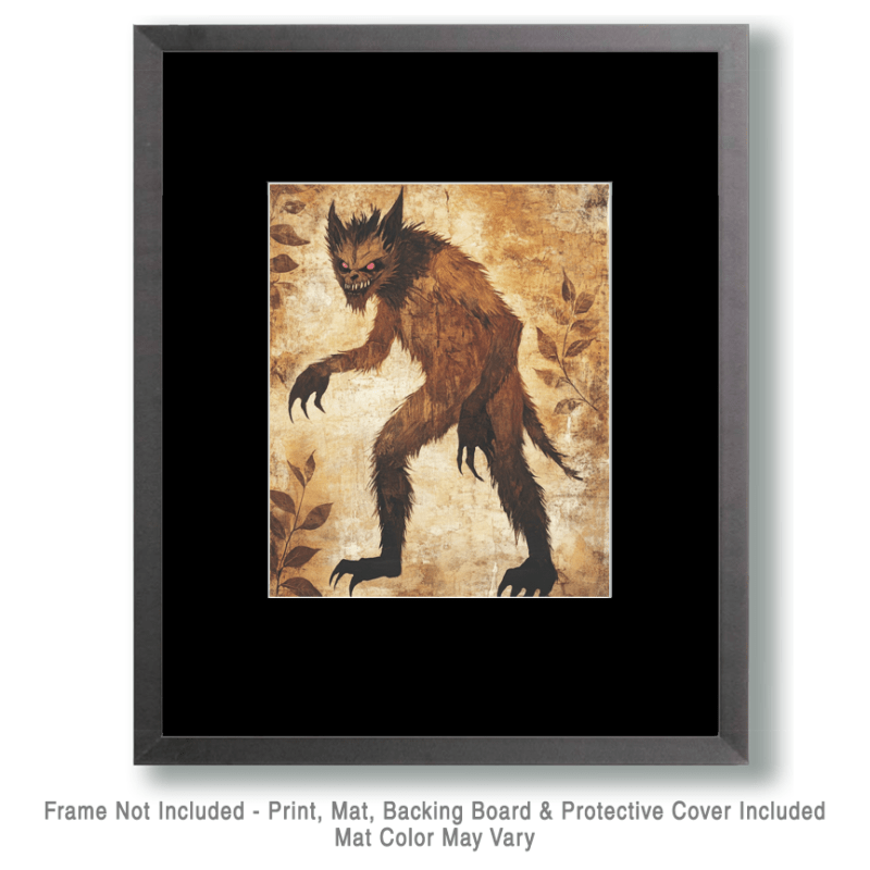 Beast of Bray Farm Road Folk Art Style - Cryptids Cryptozoology Wall ...