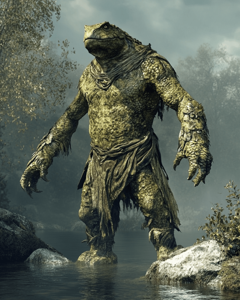 Scary Lizard Man of Scape Ore Swamp - Mythical Beasts Wall Art Prints ...