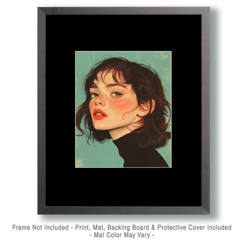 70's Girl - Vintage Art Prints - 8"x10" Art Print for 11"x14" Frame ...