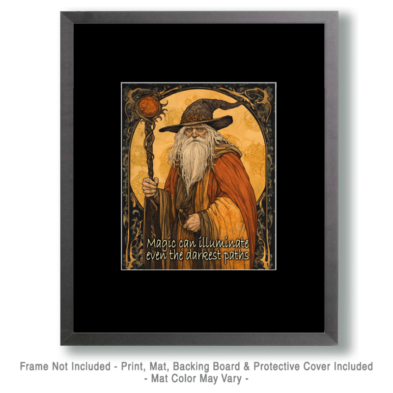 Wizard Logic "Magic Can Illuminate" Wall Art Prints – 8″x10″ Artwork ...