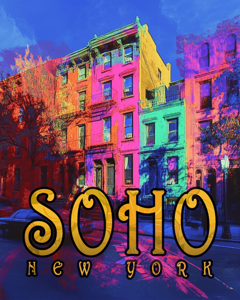 Psychedelic SOHO - NYC Manhattan Wall Art Prints – 8″x10″ Artwork for ...