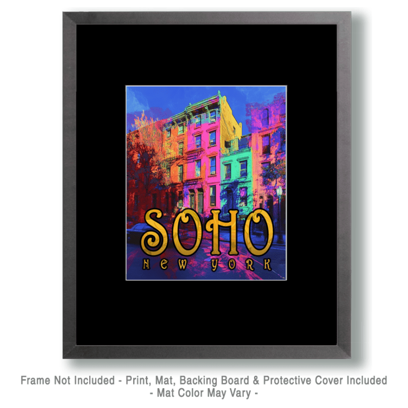 Psychedelic SOHO - NYC Manhattan Wall Art Prints – 8″x10″ Artwork for ...