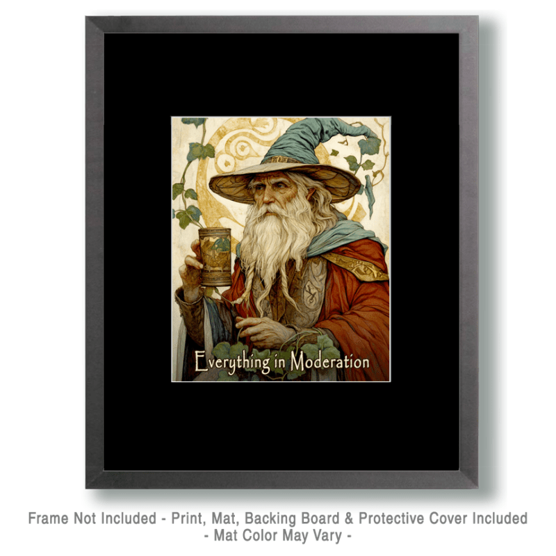 In Moderation - Wizard Logic Wall Art Prints – 8″x10″ Artwork for 11 ...
