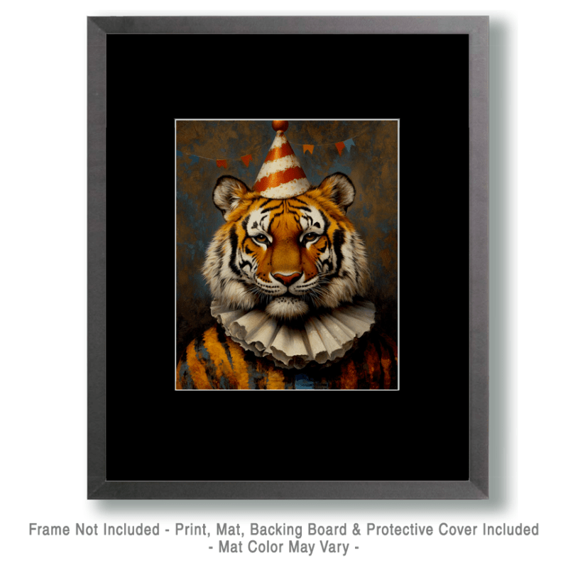 Tiger Clown Portrait - Animal Circus Clowns Wall Art Prints – 8″x10 ...
