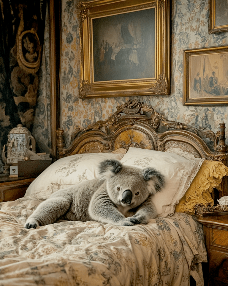 Koala in Bed - Bedroom Art Prints – 8″x10″ Artwork in 11″x14″ Mat ...