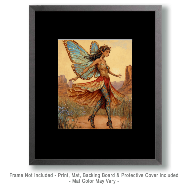 Tip Toe Fairy - Southwestern Fairies Wall Art Prints – 8″x10″ Artwork ...