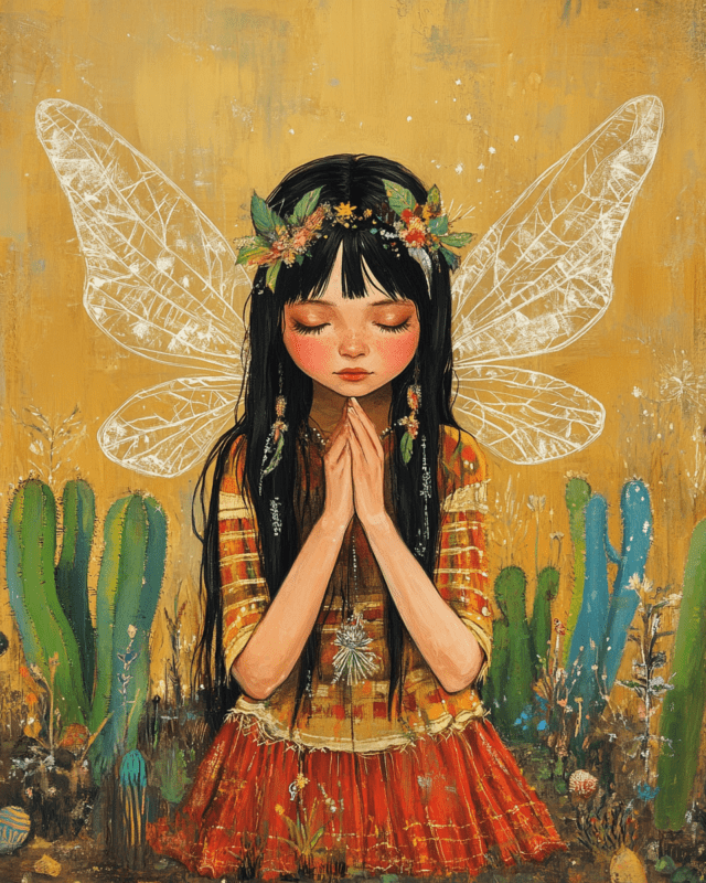 Praying Fairy - Southwest Fairies Wall Art Prints – 8″x10″ Artwork for ...