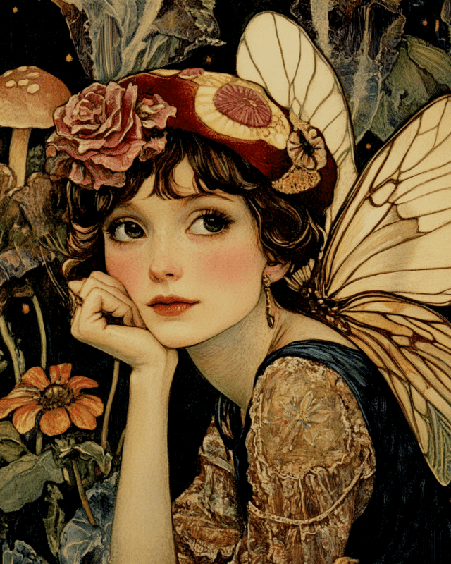 Fairy Lost in Thought - Fairies Wall Art Prints – 8″x10″ Artwork for 11 ...