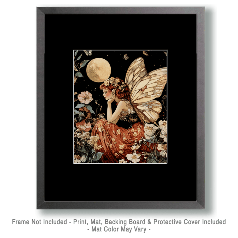 The Thinking Fairy - Fairies Wall Art Prints – 8″x10″ Artwork for 11 ...