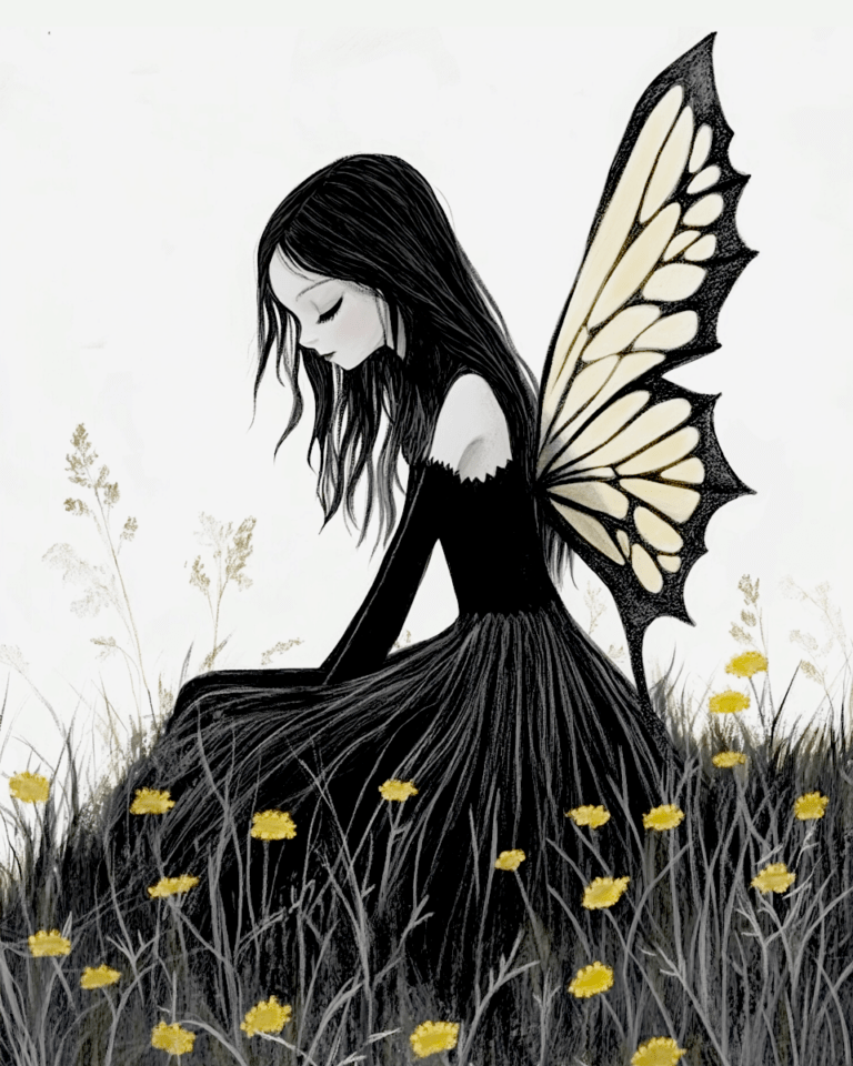 Lonely Fairy - Fairies Wall Art Prints – 8″x10″ Artwork for 11″x14 ...