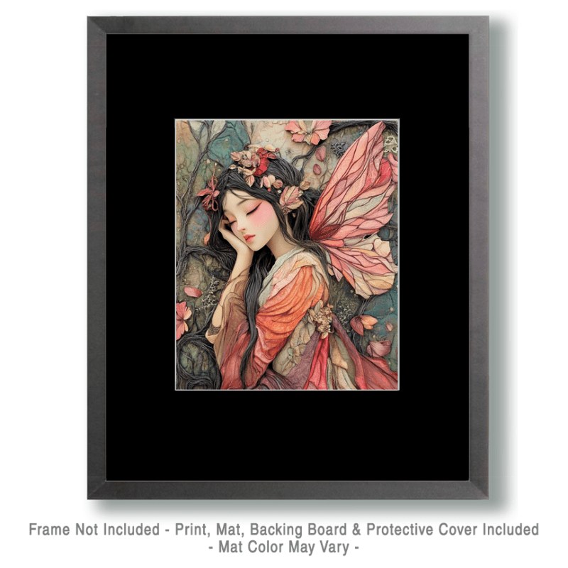 Resting Fairy - Fairies Wall Art Prints – 8″x10″ Artwork for 11″x14 ...