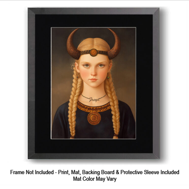 Teen Freya the Norse Goddess Art Print with Mat - Mowbi Wholesale