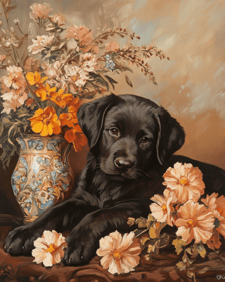 Black Labrador Retriever Puppy - Pet Dog Still Life Wall Art Prints – 8 ...