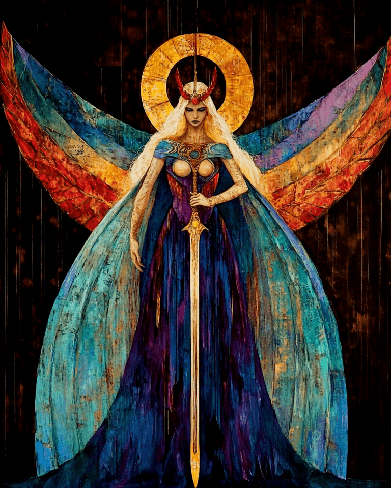 Abstract Freya with Sword - Freya the Norse Goddess Wall Art Prints – 8 ...