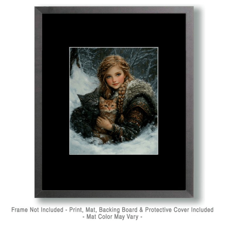Freya Cuddling with Her Cats - Freya the Norse Goddess Wall Art Prints ...