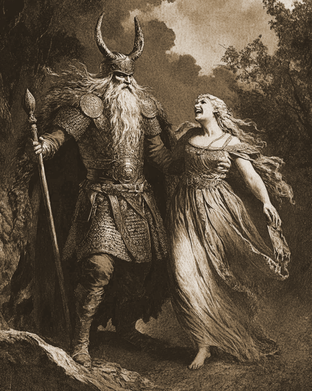 Laughing With Frigg - Odin the Norse God Wall Art Prints – 8″x10 ...