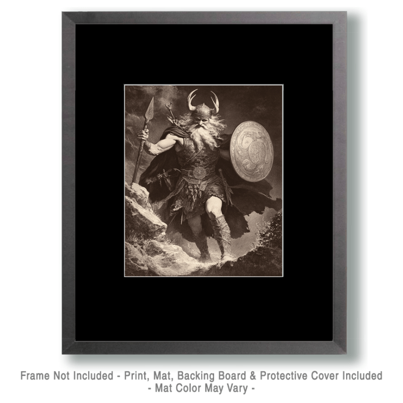 Running in to Battle - Odin the Norse God Wall Art Prints – 8″x10 ...