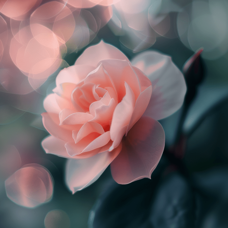 Soft Focus Photo of Pink Rose Flower 8"x8" Art Print for 12"x12" Frame ...