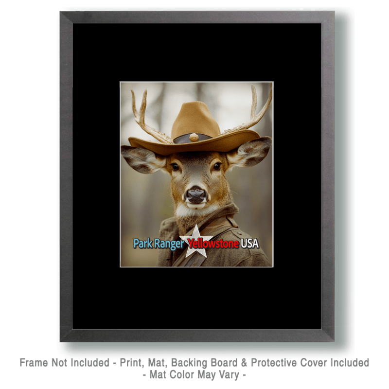 Buck Deer - Animal Park Ranger Wall Art Prints – 8″x10″ Artwork for 11 ...