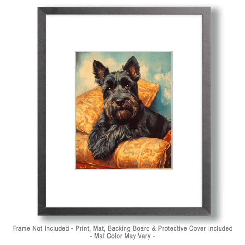 Schnauzer Relaxing - Pet Dog Still Life Wall Art Prints – 8″x10 ...