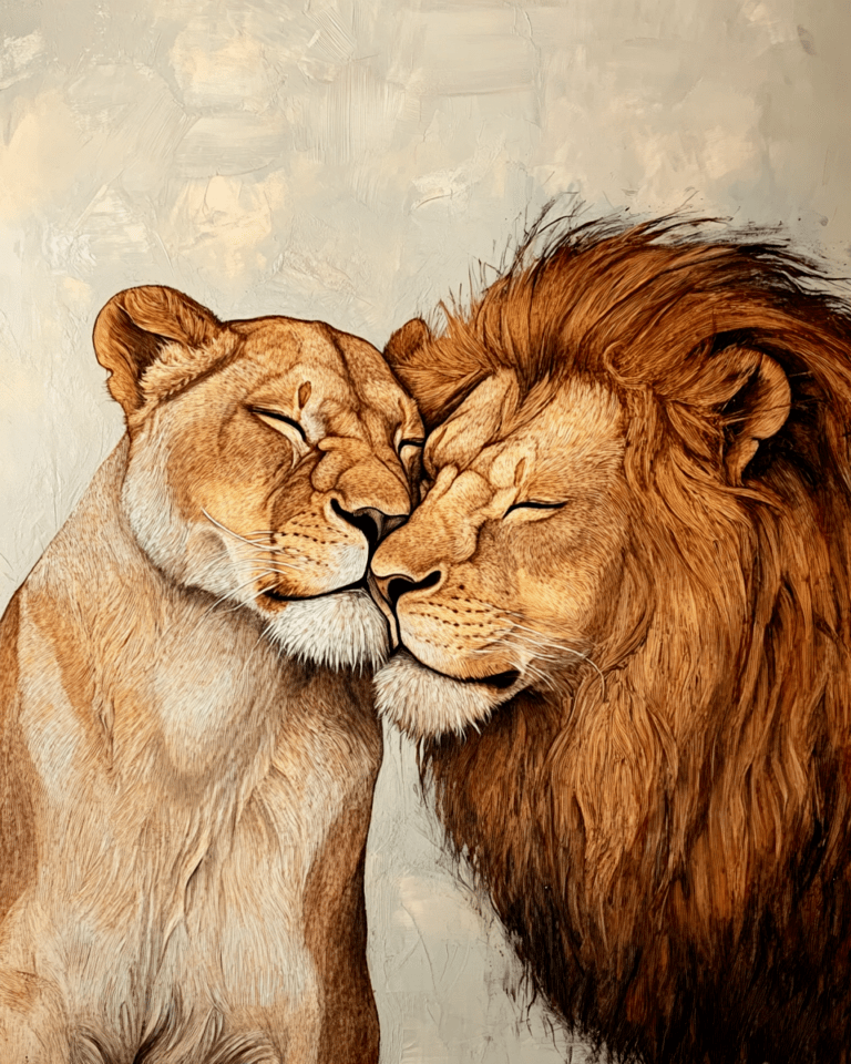 Lions #3 - Animals in Love Wall Art Prints – 8″x10″ Artwork for 11″x14 ...