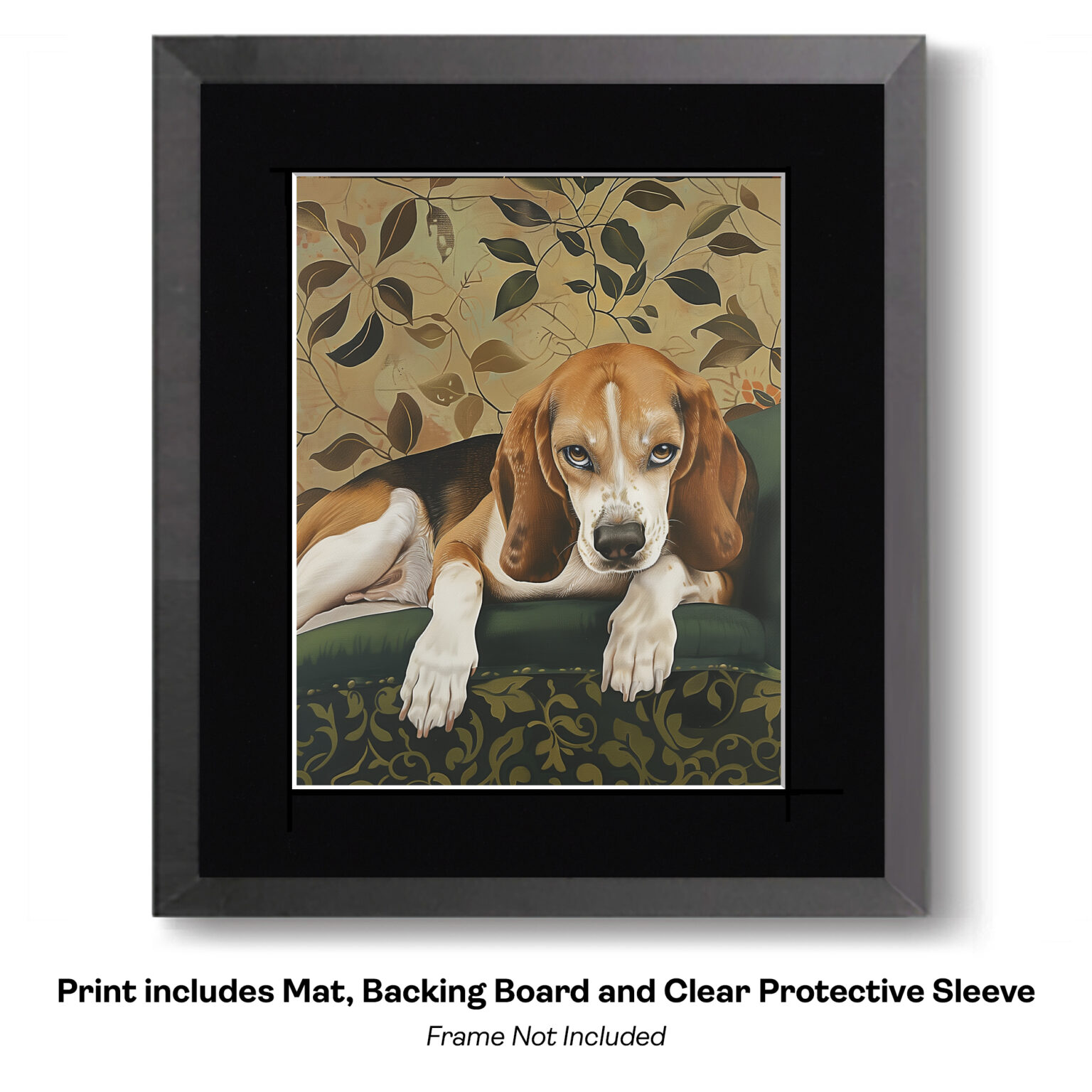 Mr. Beagle Means Business - Dog Portrait Wall Art Prints in Art Nouveau ...