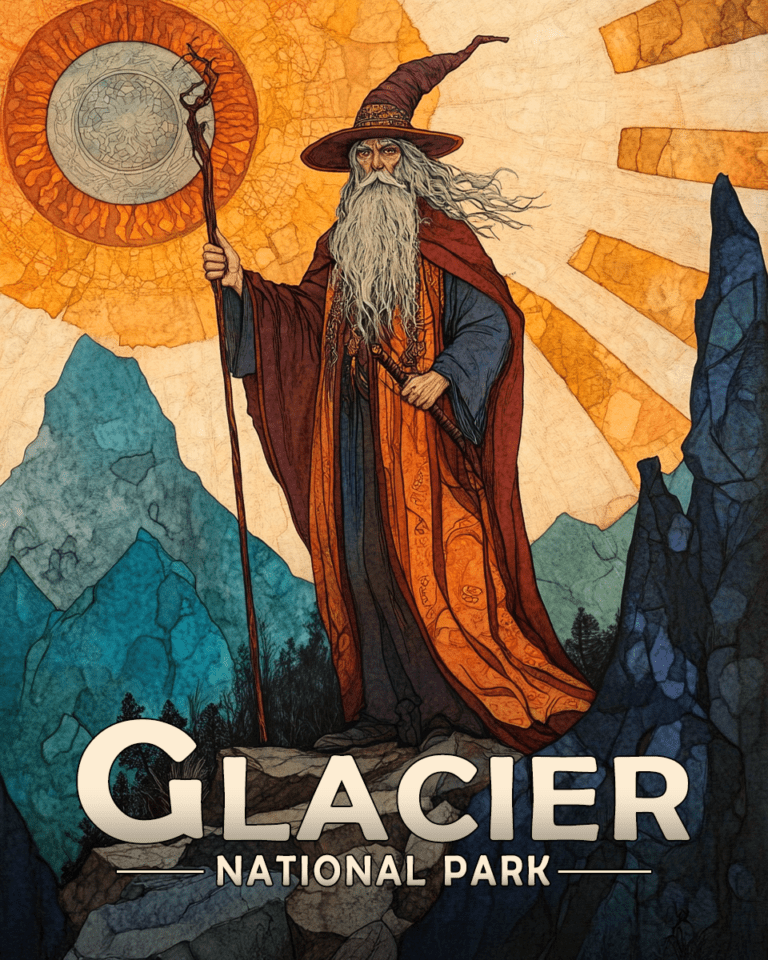 Grand Wizard - Glacier Souvenir Art Prints - 8"x10" Artwork for 11"x14 ...