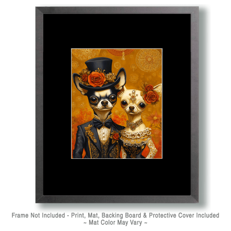 The Chihuahua Couple - Pet Dog Still Life Wall Art Prints – 8″x10 ...