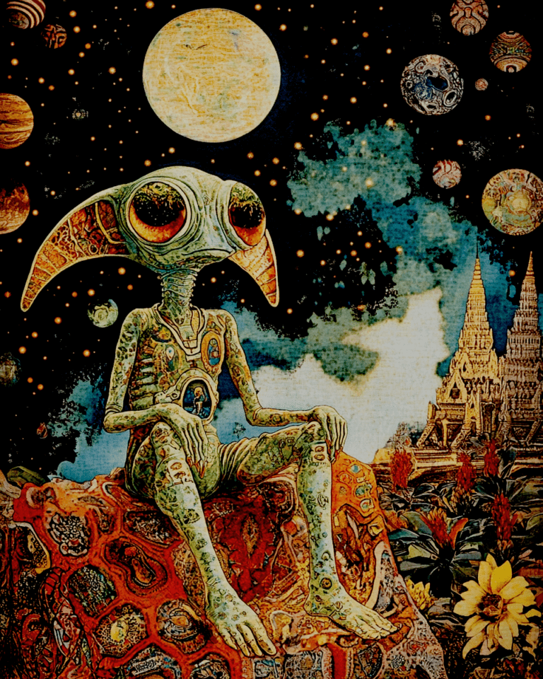 Sad Alien - Aliens, Spaceships Outer-Space Wall Art Prints – 8″x10 ...