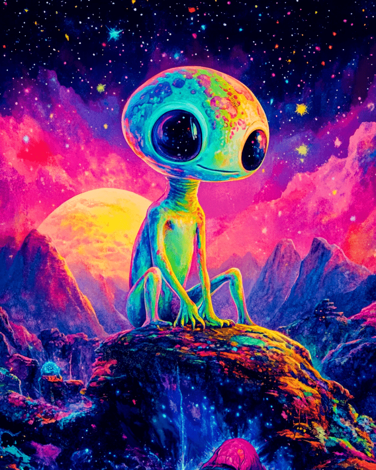 Cosmic Alien - Aliens, Spaceships Outer-Space Wall Art Prints – 8″x10 ...