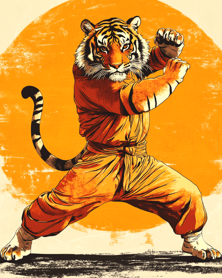 Tiger Dance #11 - Martial Arts Wall Art Prints – 8″x10″ Artwork for 11 ...