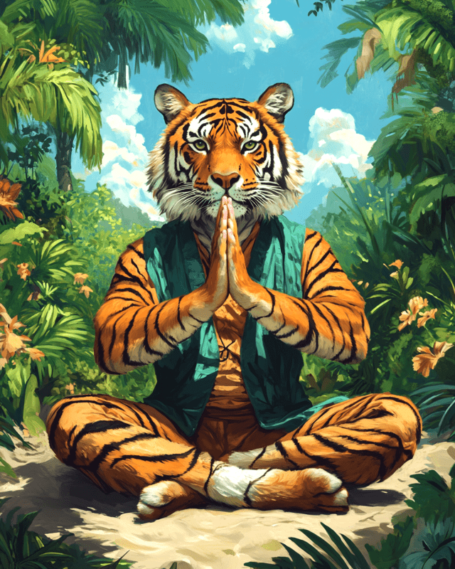 Tiger Dance #12 - Martial Arts Wall Art Prints – 8″x10″ Artwork for 11 ...