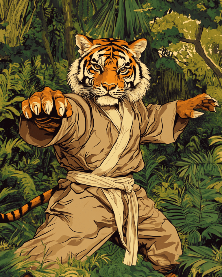 Tiger Dance #14 - Martial Arts Wall Art Prints – 8″x10″ Artwork for 11 ...