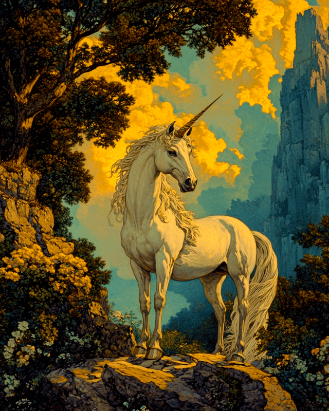 Classic Pose - Unicorn & Pegasus Wall Art Prints – 8″x10″ Artwork for ...