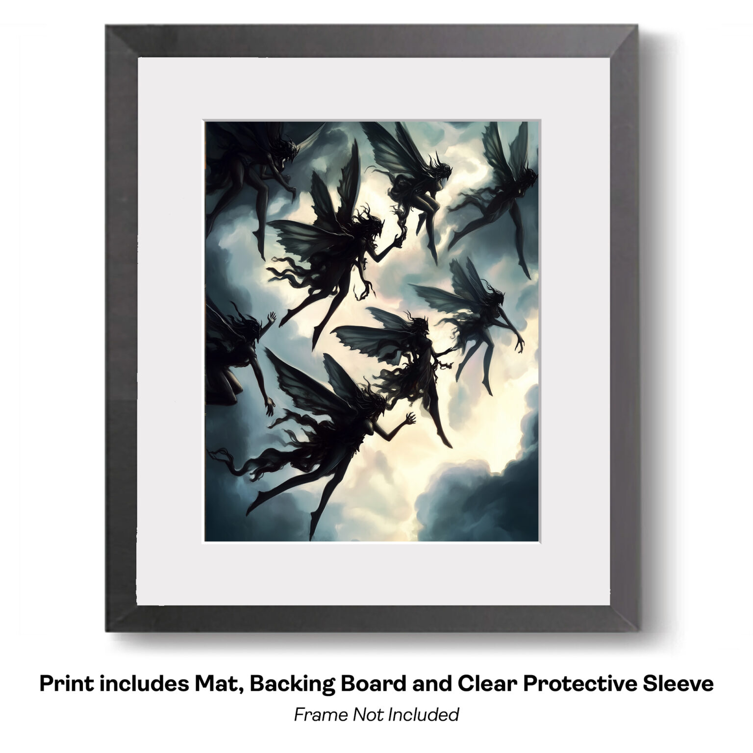 Coven of Goth Fairies in Flight - Very Grim Fairytale Prints – 8″x10 ...