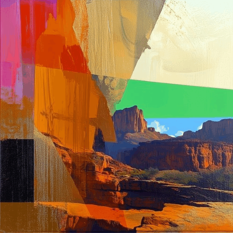 Abstract Saturated Rock Formations 8"x8" Art Print - Mowbi Wholesale